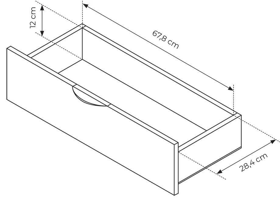 VERIS d | regál 2S | 88,2 cm | dub dunin