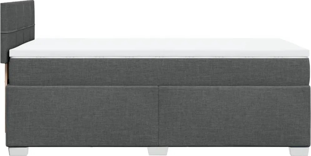 Box spring postel s matrací tmavě šedá 90x190 cm textil 3285744