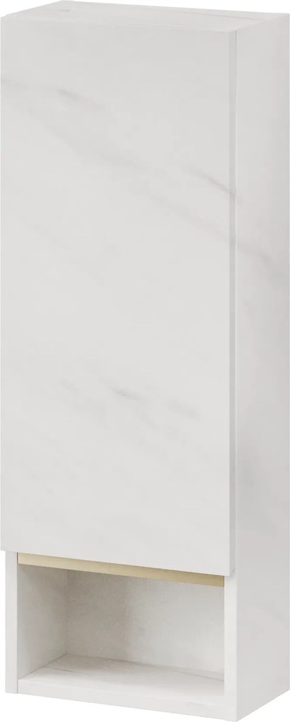 Závěsná koupelnová skříňka Letto 05 30 cm bílý mramor/zlatá