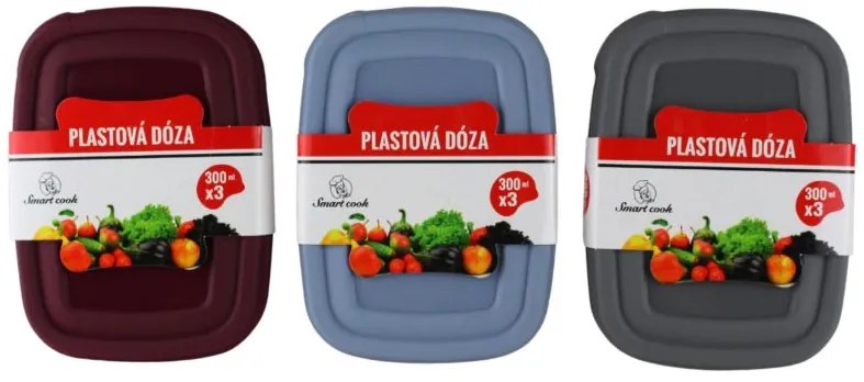 Smartcook Plastová dóza 3x0,3l