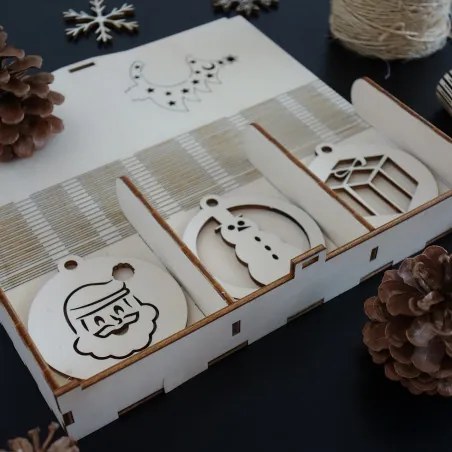 Vánoční ozdoby ze dřeva a plastu, vánoční dekorace dřevěné, dřevěné doplňky PR0101-Christmas decorati HEU-