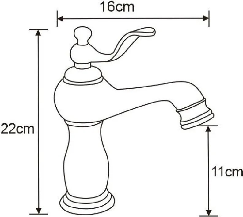 Mexen Vela umyvadlová baterie, chrom - 744500-00