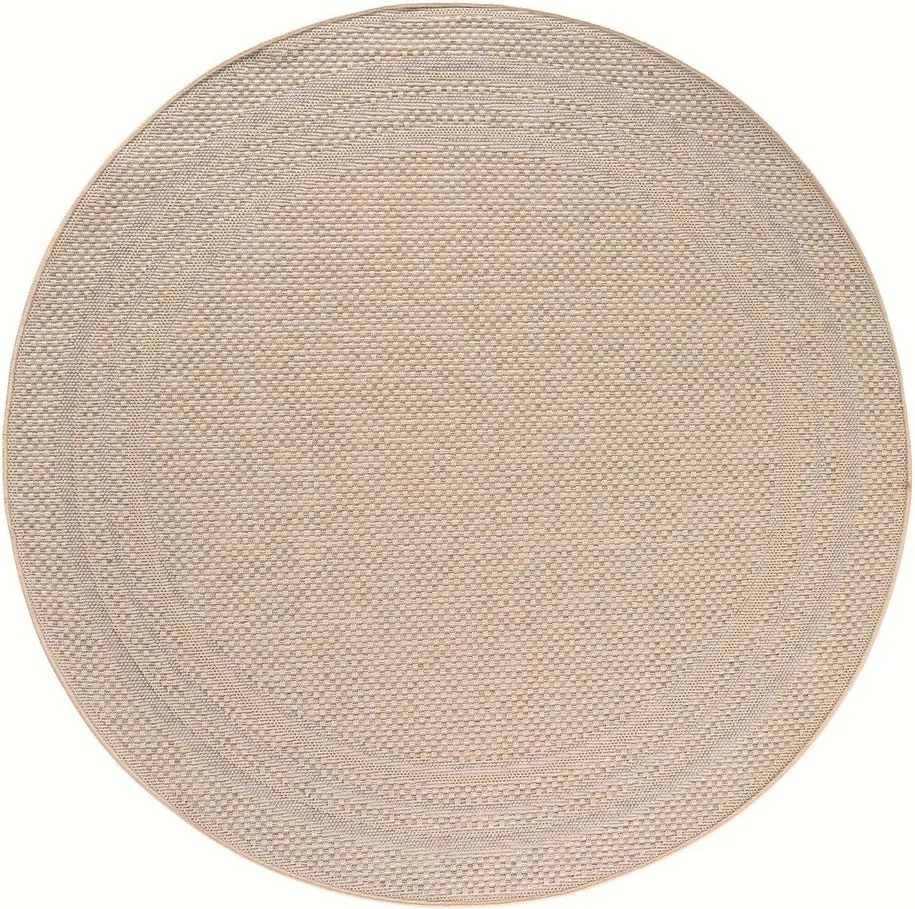 Béžový kulatý vnitřní a venkovní koberec ø 80 cm Desert 1304 – Ayyildiz Carpets