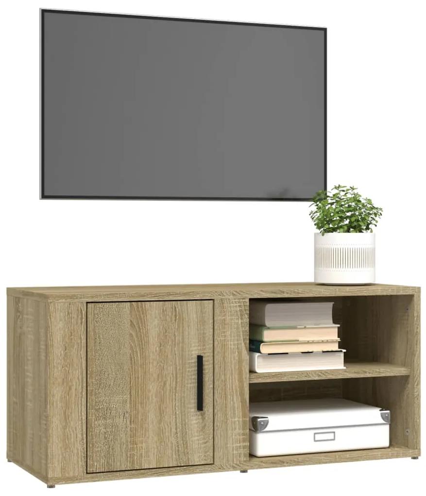 TV skříňky 2 ks dub sonoma 80 x 31,5 x 36 cm kompozitní dřevo - Default Title