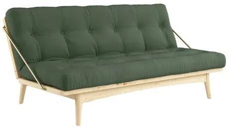 sofa FOLK by Karup - 68*190 cm natural (přírodní) + futon olive green 756