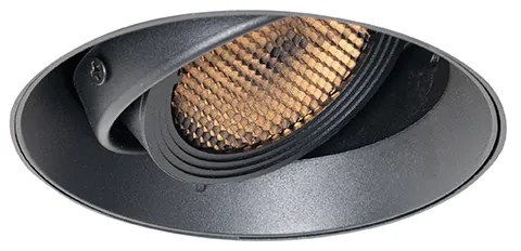 Moderní zapuštěné bodové světlo černé GU10 AR70 kulaté bez rámečku - Oneon Honey