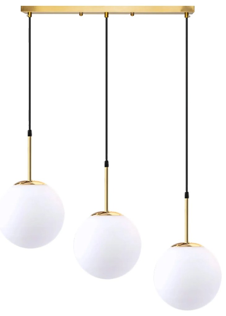 Toolight - Stropní svítidlo 3xE27, zlatá-bílá, OSW-08197