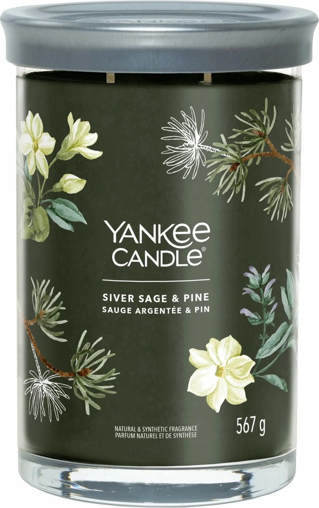 Yankee Candle Silver Sage & Pine Tumbler vonná svíčka 567g
