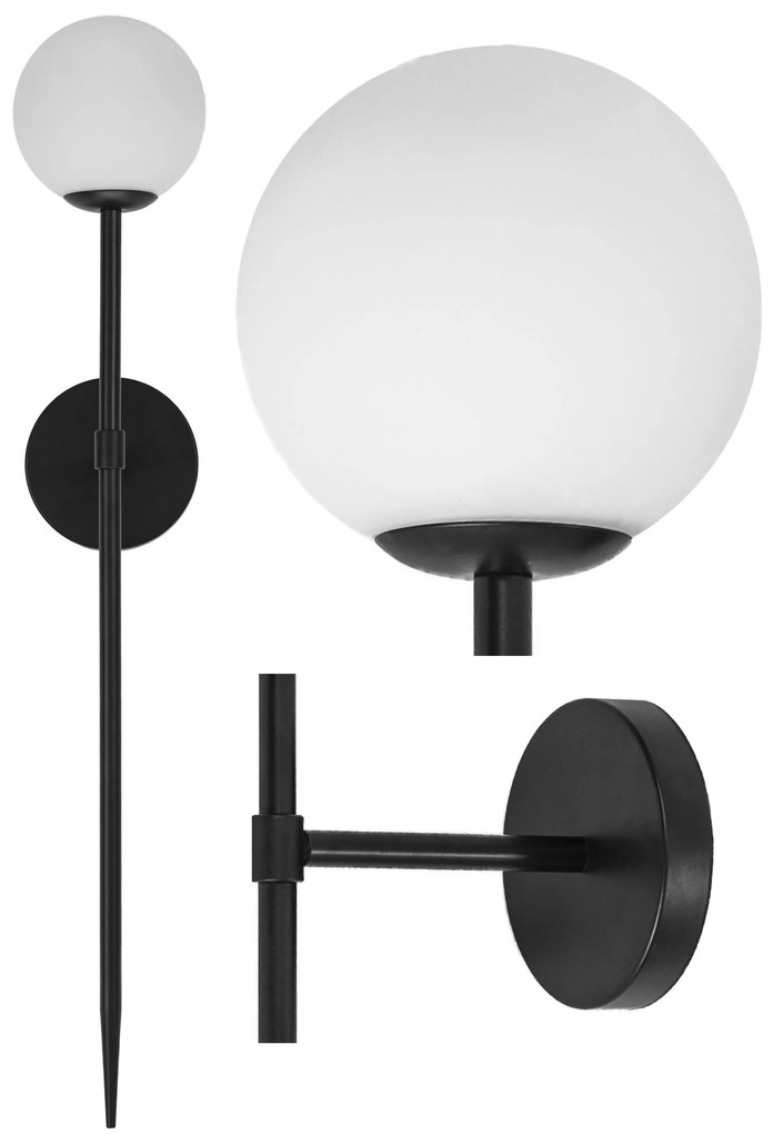Toolight - Moderní nástěnné svítidlo 90cm APP581-1W 1xE27 60W, černá, OSW-08761