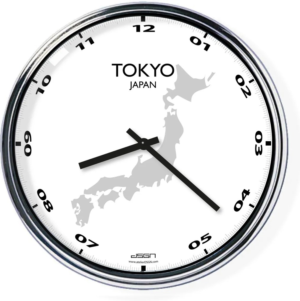 Kancelářské nástěnné hodiny: Tokio (32 cm), Výběr barev Tmavé