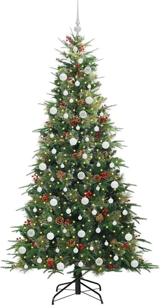 Umělý Skládací Vánoční Strom s stojanem Zelená 210 cm PE a PVC 3397435