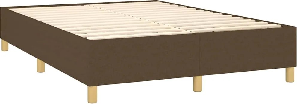 Box spring postel s matrací tmavě hnědá 140x200 cm textil 3128368
