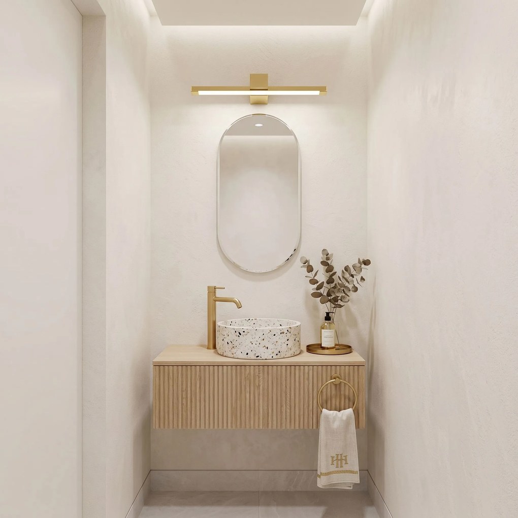 Toolight Toolight, LED koupelnové nástěnné svítidlo 60cm, 12W, 1500lm, SWE044-1W, zlatá lesklá, OSW-20144