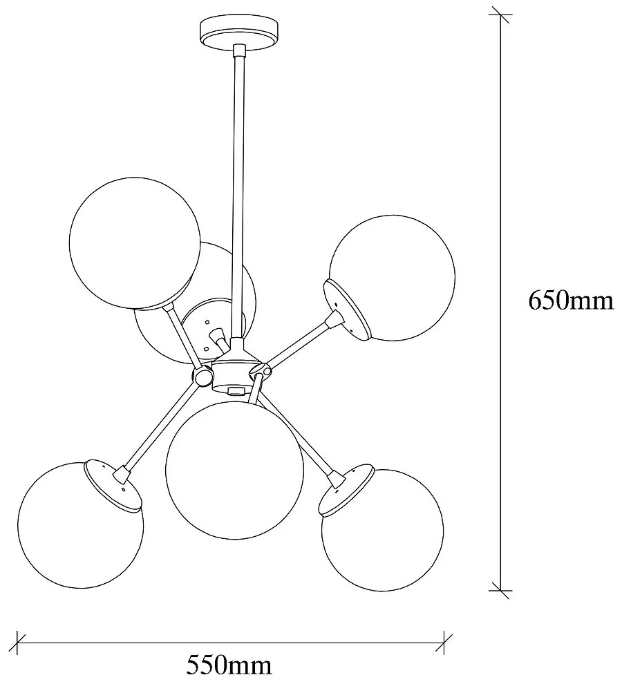Designový lustr Abiba 55 cm zlatý