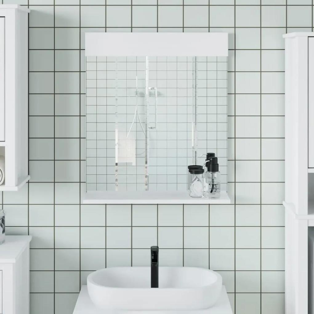 vidaXL Koupelnové zrcadlo s policí BERG 60x12x70 cm masivní dřevo [358559] Barva: Černá