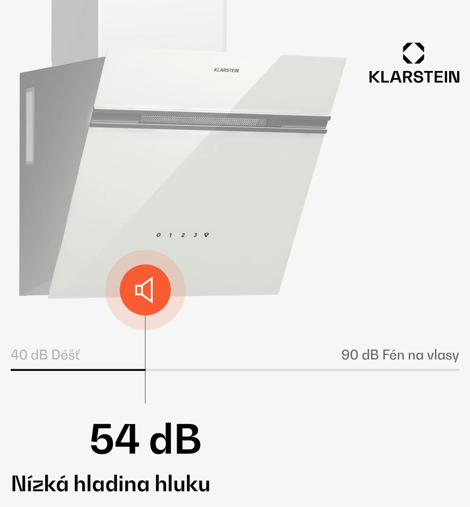 Klarstein Alina digestoř | 40 cm | 570 m³/h | Tichá | EEK A
