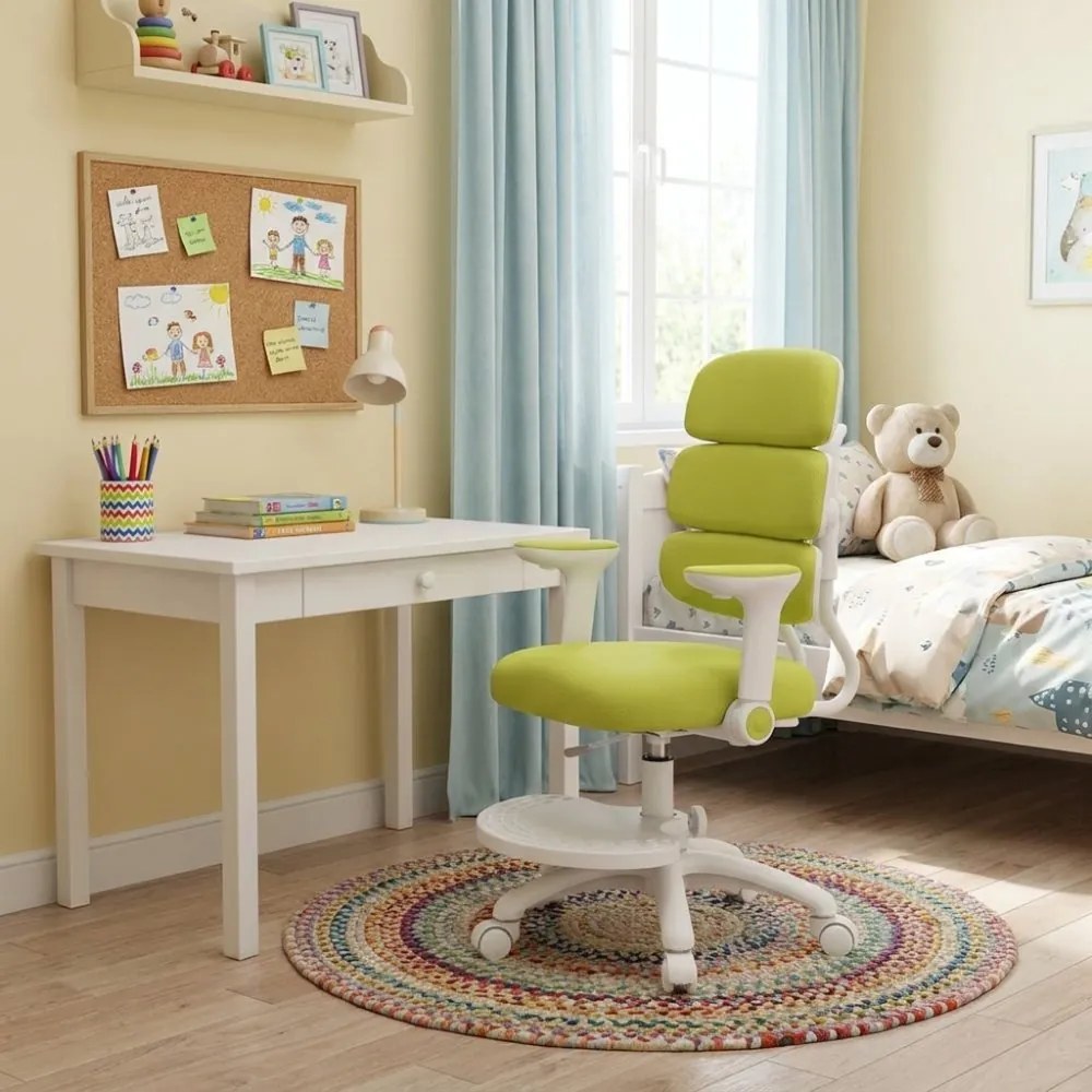 Dětská rostoucí židle Neoseat KIDDY THREE — látka, pratelný potah, zelená