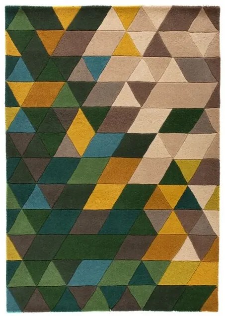 Flair Rugs, Ručně všívaný kusový koberec Illusion Prism Green/Multi, 80x150, vícebarevná, ložnice