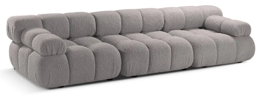 Světle šedá modulární pohovka z textilie bouclé 282 cm Bellis – Micadoni Home