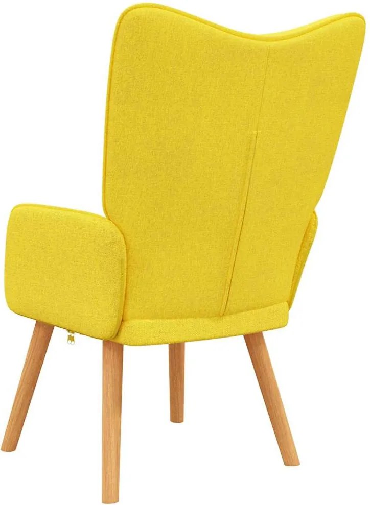 Relaxační křeslo hořčicově žluté textil 327926