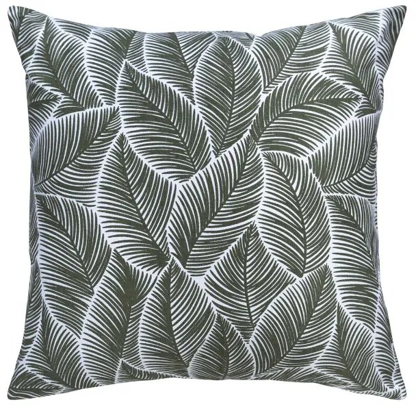 SCANquilt povlak DEKORO listy khakibílá 45 x 45 cm