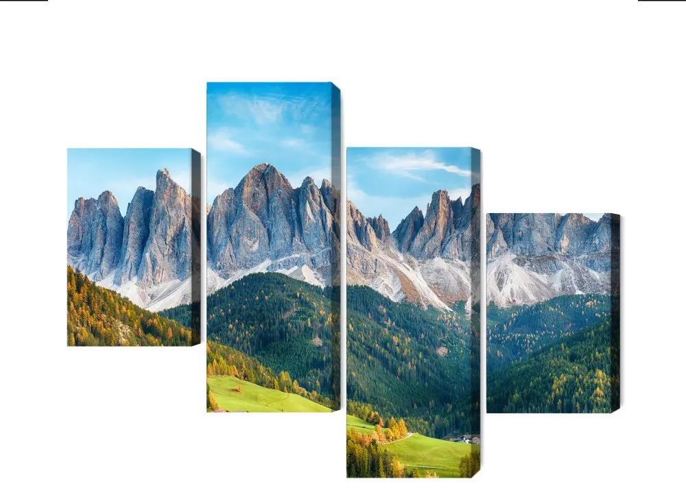 Vícedílný obraz Pohoří Dolomity V Itálii Nedostatek Nedostatek Plátno Canvas 120x75
