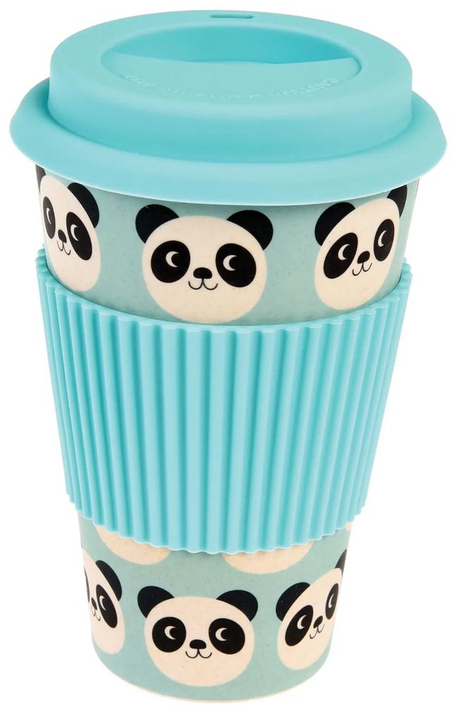Rex London Bambusový znovu použitelný cestovní hrnek na kávu s pandou Miko  The Panda 400ml | BIANO