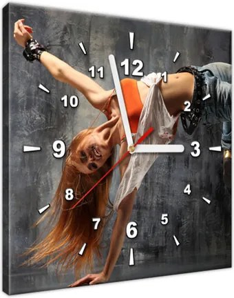 Tištěný obraz s hodinami Fitness 30x30cm ZP1371A_1AI
