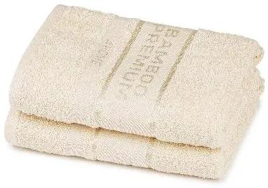 4home Koupelnový textil - Sada ručníků 100x50 cm, 2 ks, krémová 222043