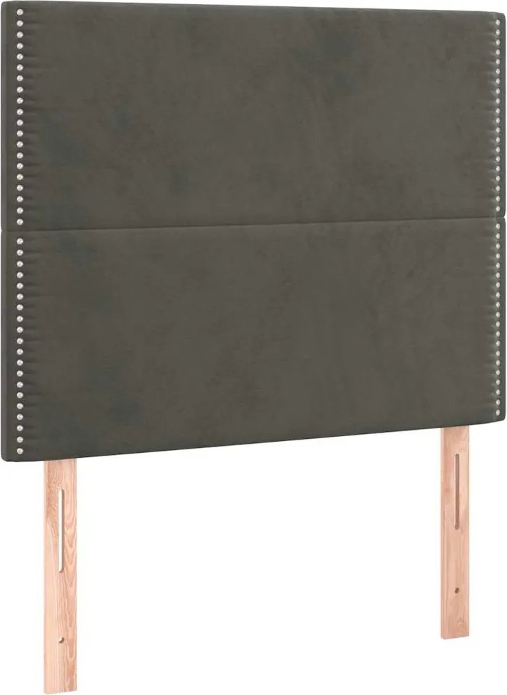 Box spring postel s matrací tmavě šedá 80 x 200 cm samet 3129118