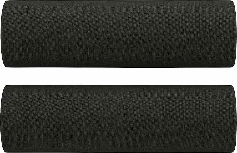 2místná pohovka s polštáři černá 140 cm textil 3200786