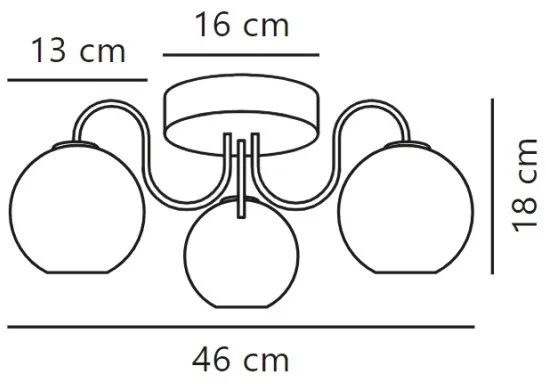 Nordlux - Přisazený lustr FRANCA 3xE14/40W/230V