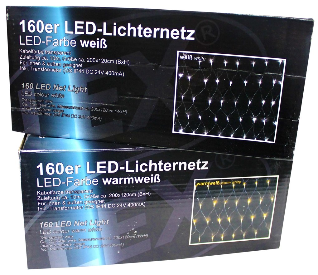 Linder Exclusiv Světelná síť 160 LED Teplá bílá