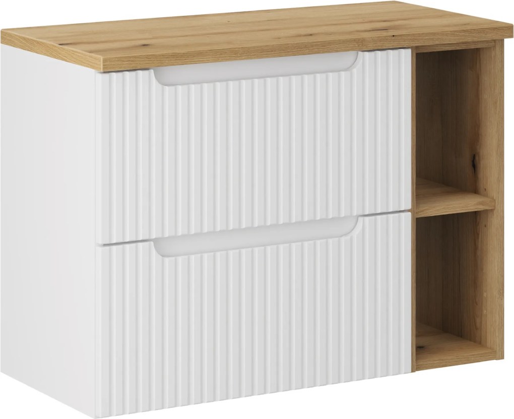 Comad Koupelnová skříňka pod deskové umyvadlo SET-NOW B Oak 80 bílá/dub coast evoke