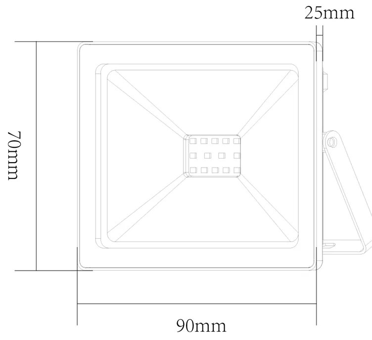 ACA Lighting LED venkovní reflektor Q 10W/230V/3000K/800Lm/110°/IP66, bílý