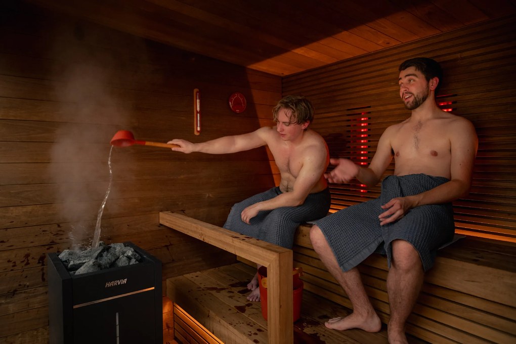 Sauna Kirami FinVision® - M Nordic misty Varianta: bez ohřívače, Orientace: Levá