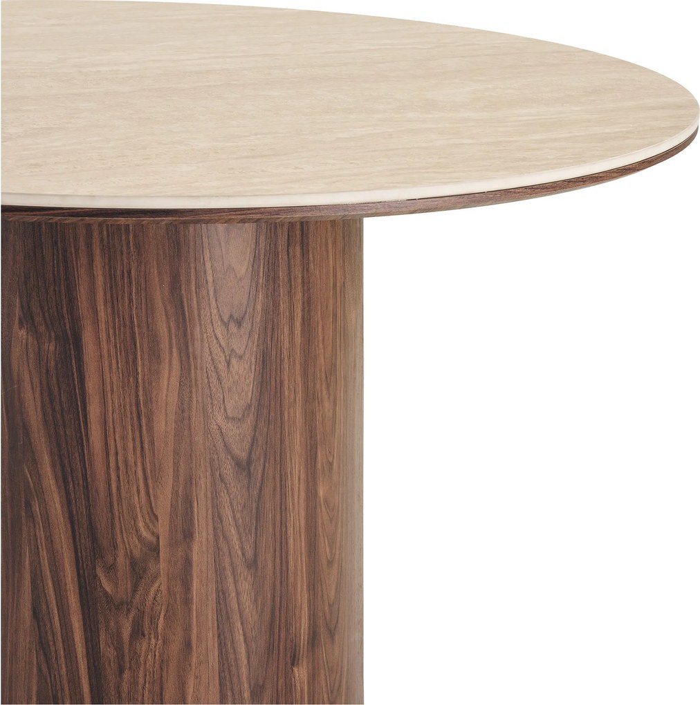 House Nordic Jídelní stůl DELPHI tmavě hnědý ø120 cm 2203146