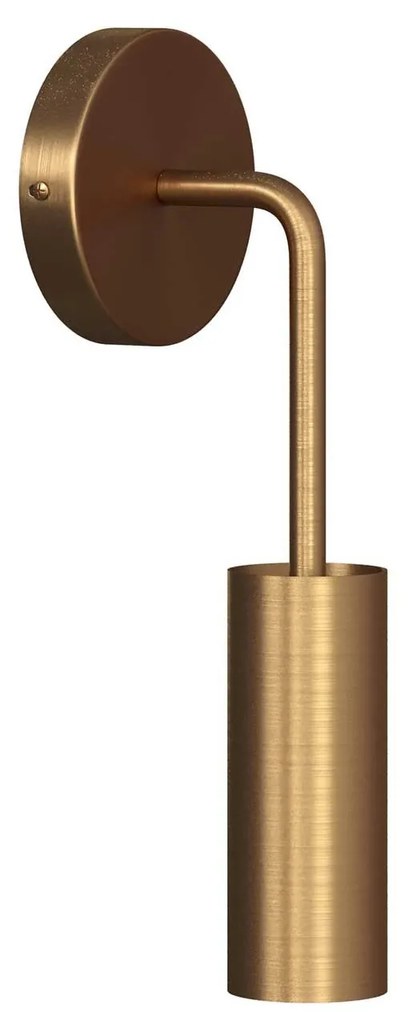 creative cables Fermaluce vintage kovové nástěnné svítidlo s ohnutou prodlužovací trubičkou a stínidlem Tub-E14 Barva: Matná měď