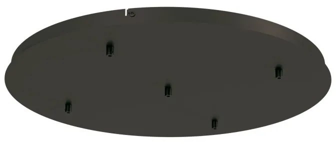 Mantra 8516 Elsa, černá stropní rozeta pro pět závěsů, průměr 60cm