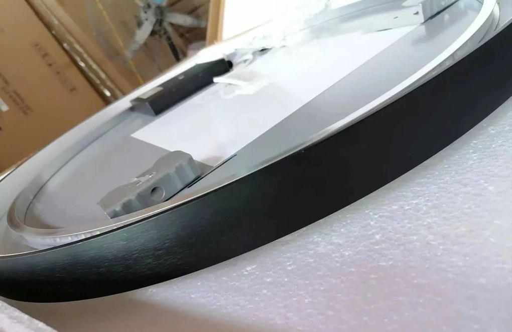 Erga Olivia, kulaté LED zrcadlo 60cm, černý kovový rám, 1380 lm, 6500K, ERG-V01-202-6060-BK