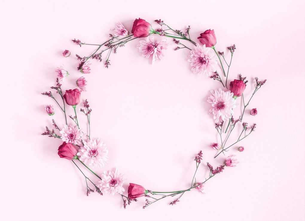 Malvis ® Tapeta Růžová tématika květin Vel. (šířka x výška): 432 x 290 cm