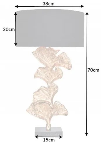 Zlatá stolní lampa Gingko 70 cm