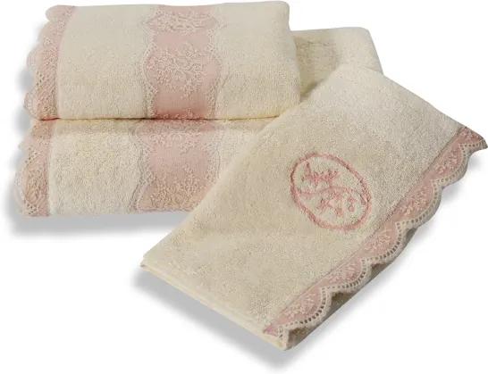 Soft Cotton Luxusní ručník BUKET 50x100 cm Krémová, 580 gr / m², Česaná prémiová bavlna 100%