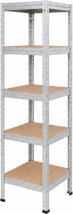 Regál 183x40x40 cm zinkovaný 5-policový, nosnost 100 kg, RIVET