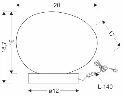 Stolní lampa STONES 1xE27/40W/230V