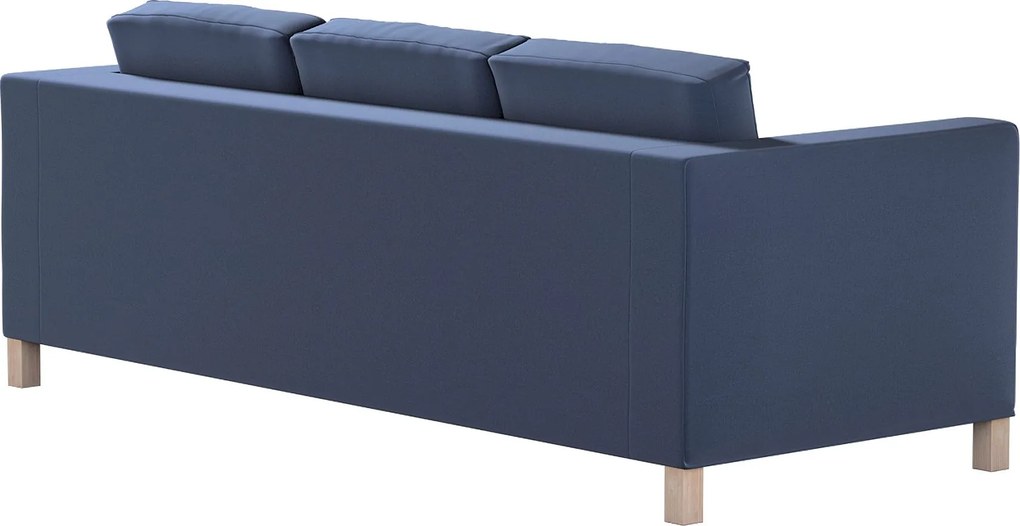 Potah na pohovku IKEA Karlanda 3-místná nerozkládací, krátký barva tmavě modrá látka sametová