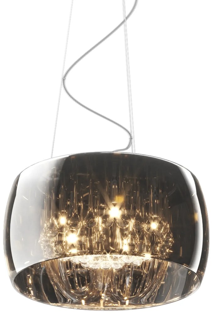 Luxusní lustr na lanku Crystal 40 smoky