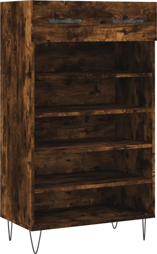 vidaXL Botník 60 x 35 x 105 cm kompozitní dřevo [829609] Barva: hnědý dub
