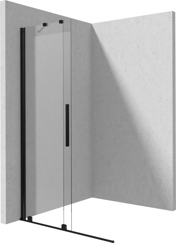 Deante Sprchová zástěna Walk-in Prizma, posuvná - KTJ N32R 120 cm, černá - bez vaničky