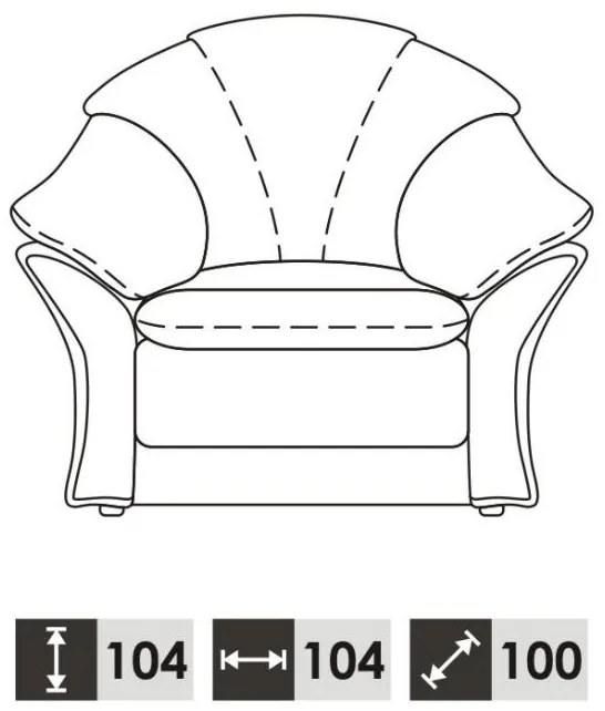 FALCO Kožená sedací souprava Boston 3+2+1 rozkládací Hlavní látka: kůže S38